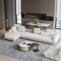 China Italy Design Genuine Leather Living Room White Simple Design Modern Sofa Set L Shaped Leather White Sectional Sofa for sale
