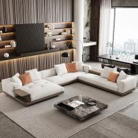 China Italy Design Genuine Leather Living Room White Simple Design Modern Sofa Set L Shaped Leather White Sectional Sofa for sale