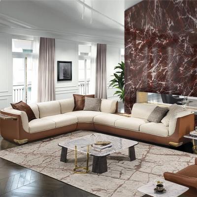 China MOYI Italian Sectional Sofa New Design High Quality Living Room Modern Sofa Set Furniture Luxury Italian Leather Sofa for sale