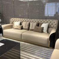 China Modern Luxury Living Room High-End Leather Sectional Sofa Set Home Furniture with Corner Feature for Dining for sale