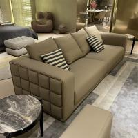 China Contemporary Light Luxury Sectional Living Room Sofa Set High-end Villa Leather Sofas Furniture for sale