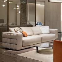China Contemporary Light Luxury Sectional Living Room Sofa Set High-end Villa Leather Sofas Furniture for sale