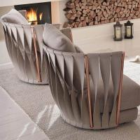 China High Quality Twist 2 Seat Leather Couch Designer Luxury Italian Modern Curved Sofa for sale