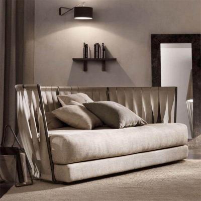 China High Quality Twist 2 Seat Leather Couch Designer Luxury Italian Modern Curved Sofa for sale