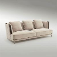 China Italian Luxury Sofa Set Living Room Furniture Sectional Wood Armrest Three Seater Couches Luxury Living Room Sofa for sale
