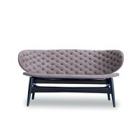China Modern Bending Lounge Leisure Chair Comfortable Wood Legs and Pu Relax Dalma Chair Hotel Leather Chairs for sale