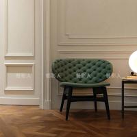 China Modern Bending Lounge Leisure Chair Comfortable Wood Legs and Pu Relax Dalma Chair Hotel Leather Chairs for sale