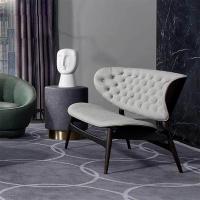 China Modern Bending Lounge Leisure Chair Comfortable Wood Legs and Pu Relax Dalma Chair Hotel Leather Chairs for sale