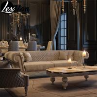 China New High-end Design Italian Luxury Home Villa Technology Fabric Embroidery Sofa Cover for sale