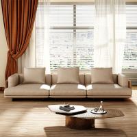 China Woven Leather Solid Wood Frame Sofa High Density Foam Metal Leg L Shape Sofa Set Nordic Furniture Living Room Sofas for sale