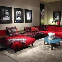 China Custom High End Italian Style Modern Home Furniture Contemporary Sectional Sofa Set for sale