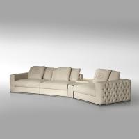China Popular Luxury Design Fashion Wooden Frame Genuine Leather European Style Chesterfield Sofa for Living Room and Hotel for sale