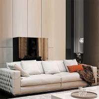 China Popular Luxury Design Fashion Wooden Frame Genuine Leather European Style Chesterfield Sofa for Living Room and Hotel for sale
