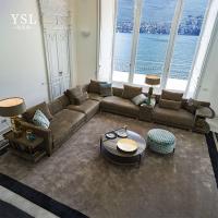 China Modern L-Shape Sectional Genuine Leather Sofa Set for Living Room Hotel Elegant Design Stylish Furniture for Apartment Home Use for sale