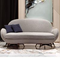China Nordic Luxury Modern Upholstery Teddy Fabric Sofa Set Furniture Wood Leg Cream White Boucle Fabric Sofa for sale