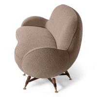China Nordic Luxury Modern Upholstery Teddy Fabric Sofa Set Furniture Wood Leg Cream White Boucle Fabric Sofa for sale