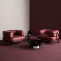 China Italian Small Unit Creative Minimalist Combination Leather Sofa European Extendable Luxury Frosted Leather Light Stylish for sale