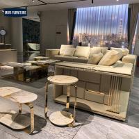 China Italian High End Living Room Sofa Set Furniture Premium Sectional l Shape Leather Luxury Sofa Set for Villa for sale