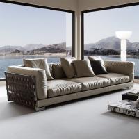 China Italian Modern Villa Hotel Leather Velvet Recliner Corner Couch Living Room L Shape Sofas for Home Luxury for sale
