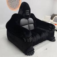 China Custom Large Gorilla King Style Leather Sofa Chair Plush Giant Gorilla Shaped Couch Living Room Furniture for sale