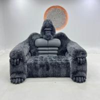 China Custom Large Gorilla King Style Leather Sofa Chair Plush Giant Gorilla Shaped Couch Living Room Furniture for sale