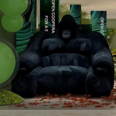 China Animal Design Series Gorilla Out-look Sofa Set Design for Hotel Living Room Decor Fabric Upholstery King Kong Sofa Couch for sale