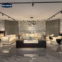 China Custom Modular Arabic Chesterfield Sofa Genuine Leather 3 Seater Living Room Leather Sofa Set Furniture Modern Luxury Sofa for sale