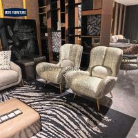China MOYI Leopard Print Luxury Fabric Sofa Set for Living Room Personalized Furniture for Apartment or Villa for sale