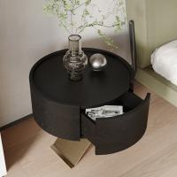 China Home Furniture Bedroom Double Drawers Large Space Storage Cabinet Oak Solid Wood Frame Nightstands Modern Bedside Table for sale