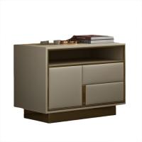 China New Arrival Durable Solid Wood Oak Night Stand Bedside Table Black 2 Drawer Beside Table Nightstands Furniture Bedroom for sale