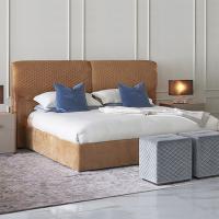China Luxury Italian Bedroom Set Furniture King Size Modern Italian Latest Double Bed Designer Furniture Set Leather Luxury Bed for sale
