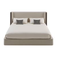 China Luxury Italian Bedroom Set Furniture King Size Modern Italian Latest Double Bed Designer Furniture Set Leather Luxury Bed for sale