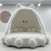 China MR Furniture Civet Bed Modern Simple Children's Bed Animal Cute Girl Bedroom Tree House Surrounded Round Bed for sale