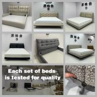 China MOYI Leather Modern Double Design Wooden Queen Set Classic Luxury king Size Bed for sale