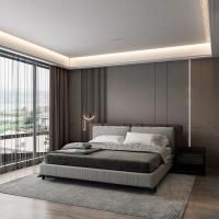 China Leather Pakistan 1 Piece Nordic king Size Furnitures House Bedroom king Frame Luxury Bedroom Set Dongguan Morden Bed for sale
