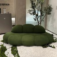 China Nordic Minimalism Living Room Furniture Sofa Set Vacuum Compressed Floor Lounge Couch Black Lamb Boucle Fabric Cloud Sofa for sale