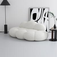 China Nordic Minimalism Living Room Furniture Sofa Set Vacuum Compressed Floor Lounge Couch Black Lamb Boucle Fabric Cloud Sofa for sale