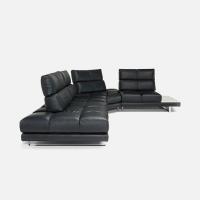 China Italian All-leather Sofa Movable Modern Classic Corner Sofa Back Large Villa Luxury Leather Sofa for sale