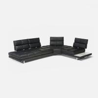 China Italian All-leather Sofa Movable Modern Classic Corner Sofa Back Large Villa Luxury Leather Sofa for sale
