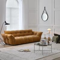 China Lily Sofa Cream Style Modern Minimalist Designer Petal Light French Straight Row Living Room Fabric Sofa for sale