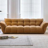 China Lily Sofa Cream Style Modern Minimalist Designer Petal Light French Straight Row Living Room Fabric Sofa for sale