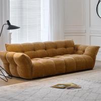 China Lily Sofa Cream Style Modern Minimalist Designer Petal Light French Straight Row Living Room Fabric Sofa for sale