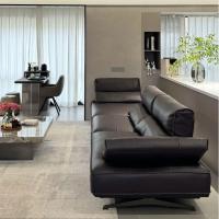 China Italian-Style Minimalist Queen-Size Recliner Sofa Adjustable Headrest Full Genuine Leather 9659 Width Sectional Set Deep Sponge for sale