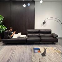 China Italian-Style Minimalist Queen-Size Recliner Sofa Adjustable Headrest Full Genuine Leather 9659 Width Sectional Set Deep Sponge for sale