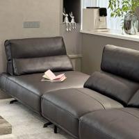 China Italian-Style Minimalist Queen-Size Recliner Sofa Adjustable Headrest Full Genuine Leather 9659 Width Sectional Set Deep Sponge for sale