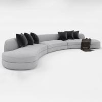 China Nordic Curved Sofa Modular Lounge Furniture Modern Velvet Couch Living Room Sofa Suite Round Sectional Couch for sale