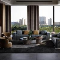 China Home Luxury Italian Modern Design Furniture Sofa Set Luxury Sectional Couch 3 Seater Sofa High Quality Large Leather Wooden Case for sale