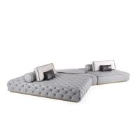 China Luxurious Grey Upholstered Modular Sofa, Stylish Home Decor for sale