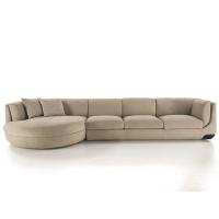China Italian Luxury Leather Sectional Sofa Couch High-End Manufacturers' Modular L-Shape Tufted Features Hotels Villas Living Room for sale