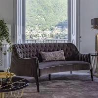 China European Nordic Style Semicircle Sofas Upholstery Fabric Blue Velvet Couch Living Room Canape Modern Half Round Circle Sofa for sale